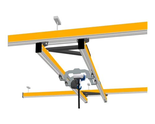 Carroponte bitrave 2000 kg • Trasporto sull’intera area di lavoro